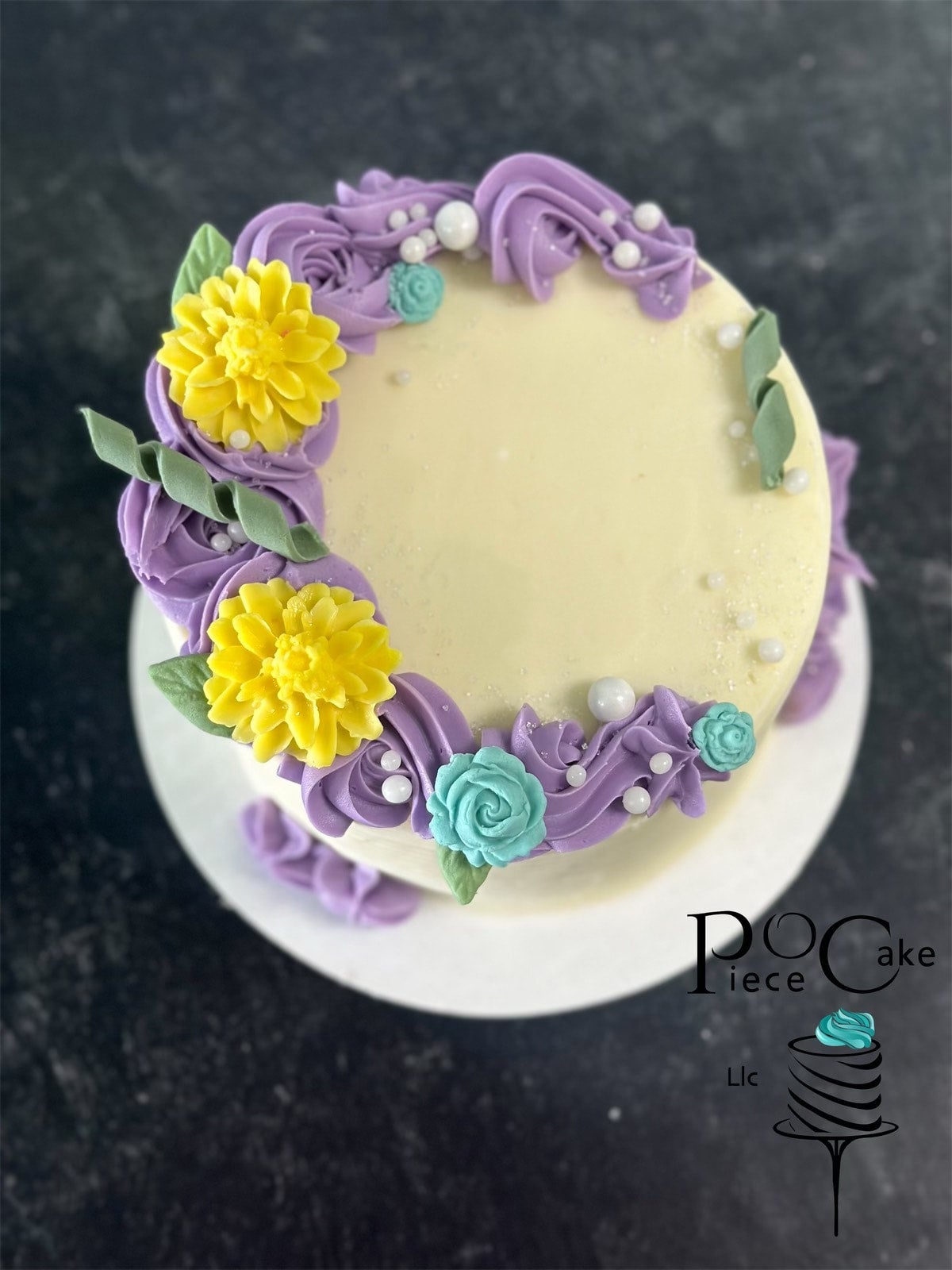 yellow flowers cake